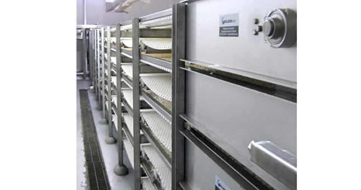 Multi-Tier Cooling & Drying Conveyors for Product Cases | Kleenline